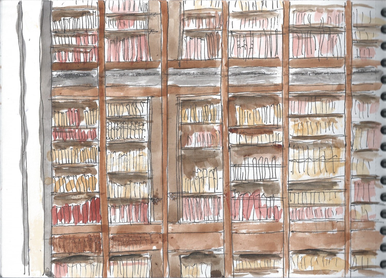 British Library Book stack | Drawing London