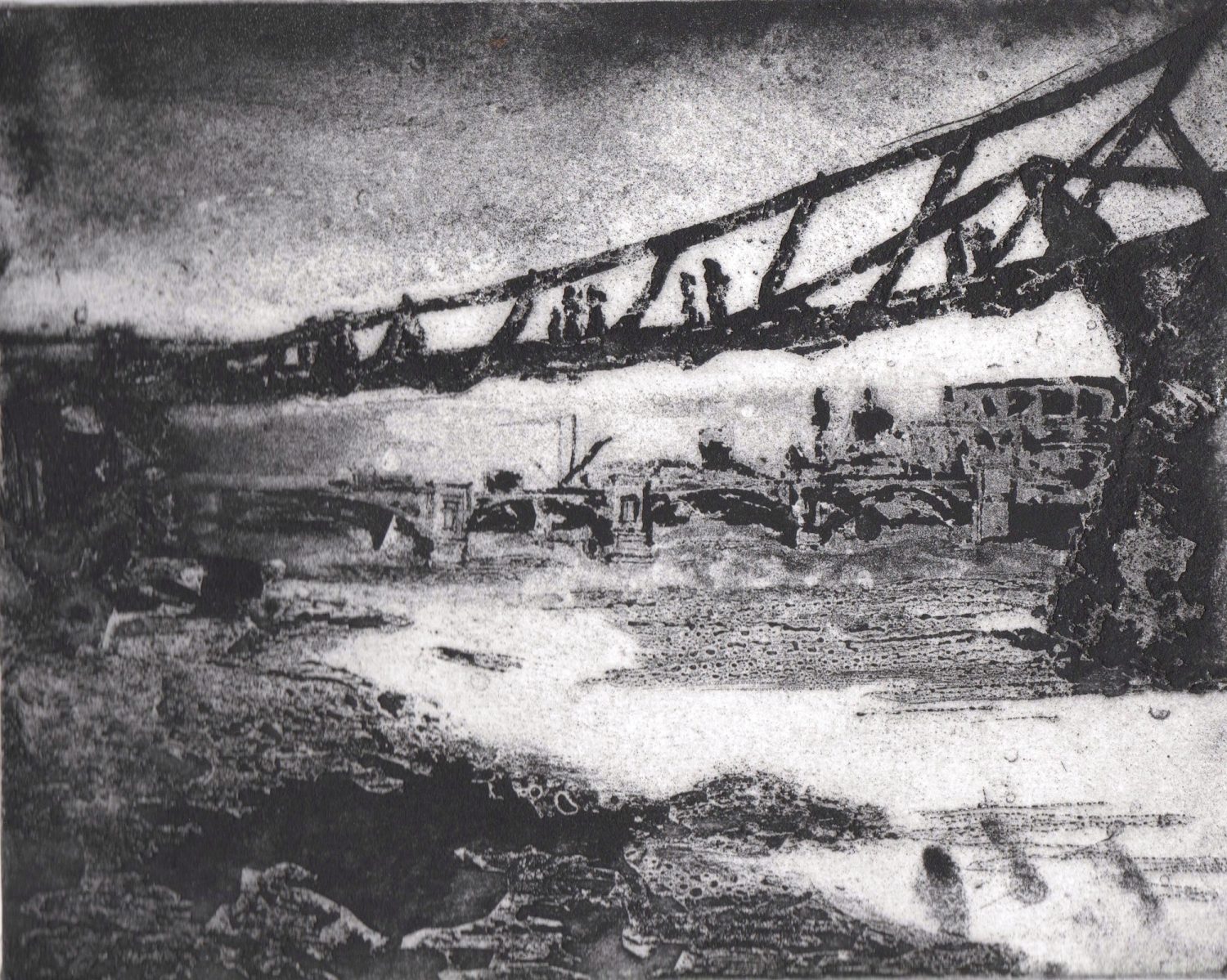 Millennium Bridge Etching | Drawing London